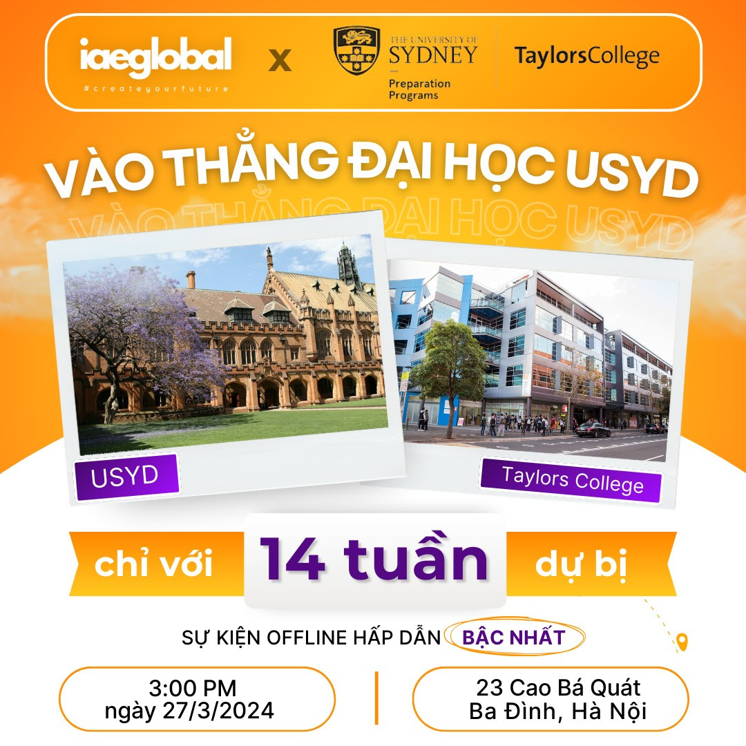VÀO THẲNG UNIVERSITY OF SYDNEY CHỈ VỚI 14 TUẦN DỰ BỊ